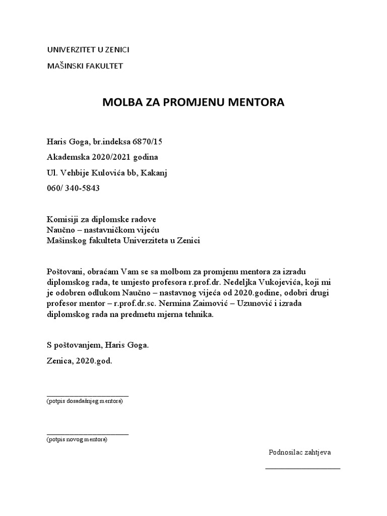 Molba | PDF