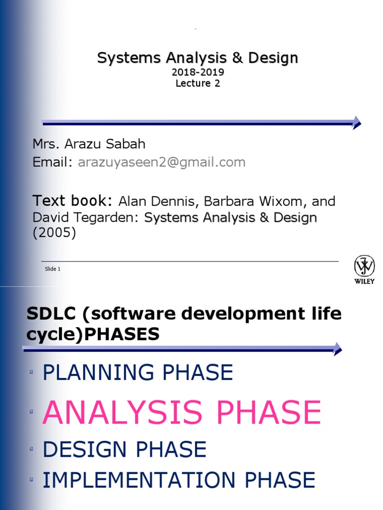 System Analysis and Design Lecture 2 | PDF | Interview | Cognition
