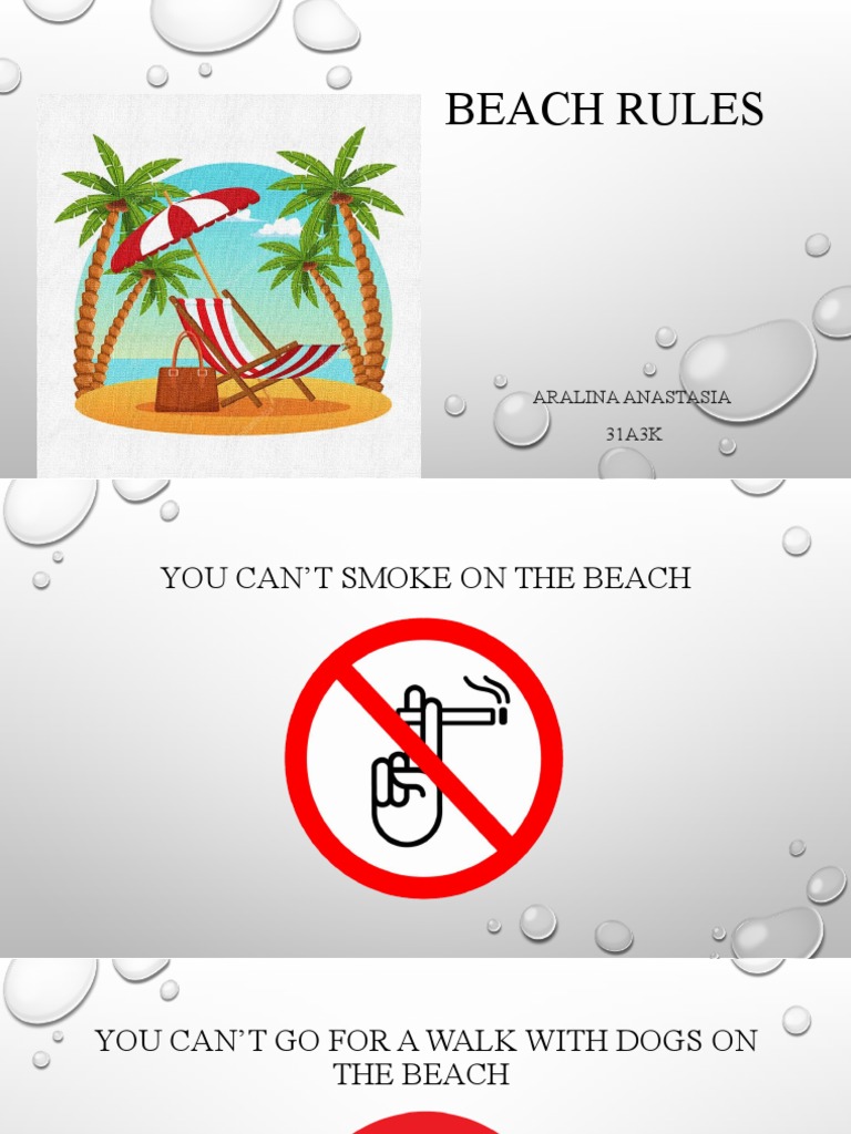 Beach Rules: No Smoking, Dogs, or Alcohol | PDF | Cooking, Food & Wine ...