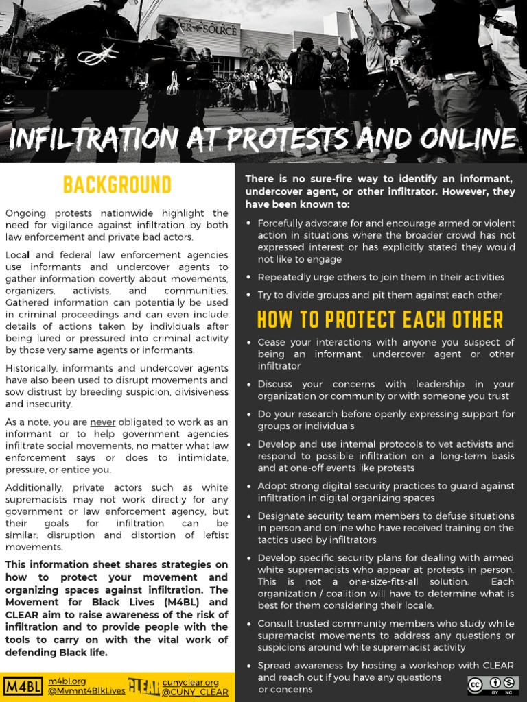 2020-6-3 - Infiltration Disinfo Info Sheets - M4BL CLEAR - FINAL | PDF ...