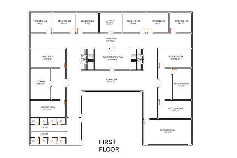 First Floor: Corridor 10' WIDE | PDF