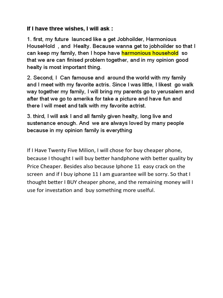 If I Have Three Wishes | PDF