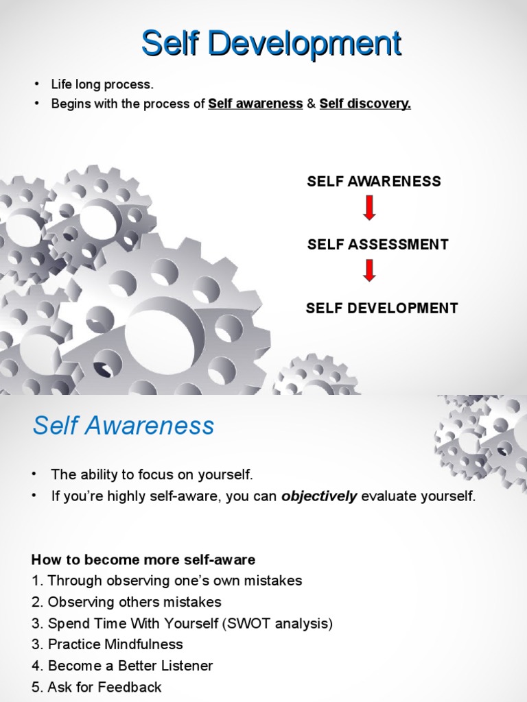 Self Development Process and Strategies | PDF | Swot Analysis | Self ...