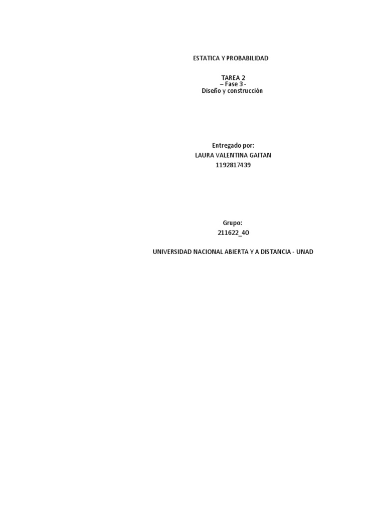 Fase 3 - Diseño y Construcción - Laura Gaitan | PDF | Variable ...