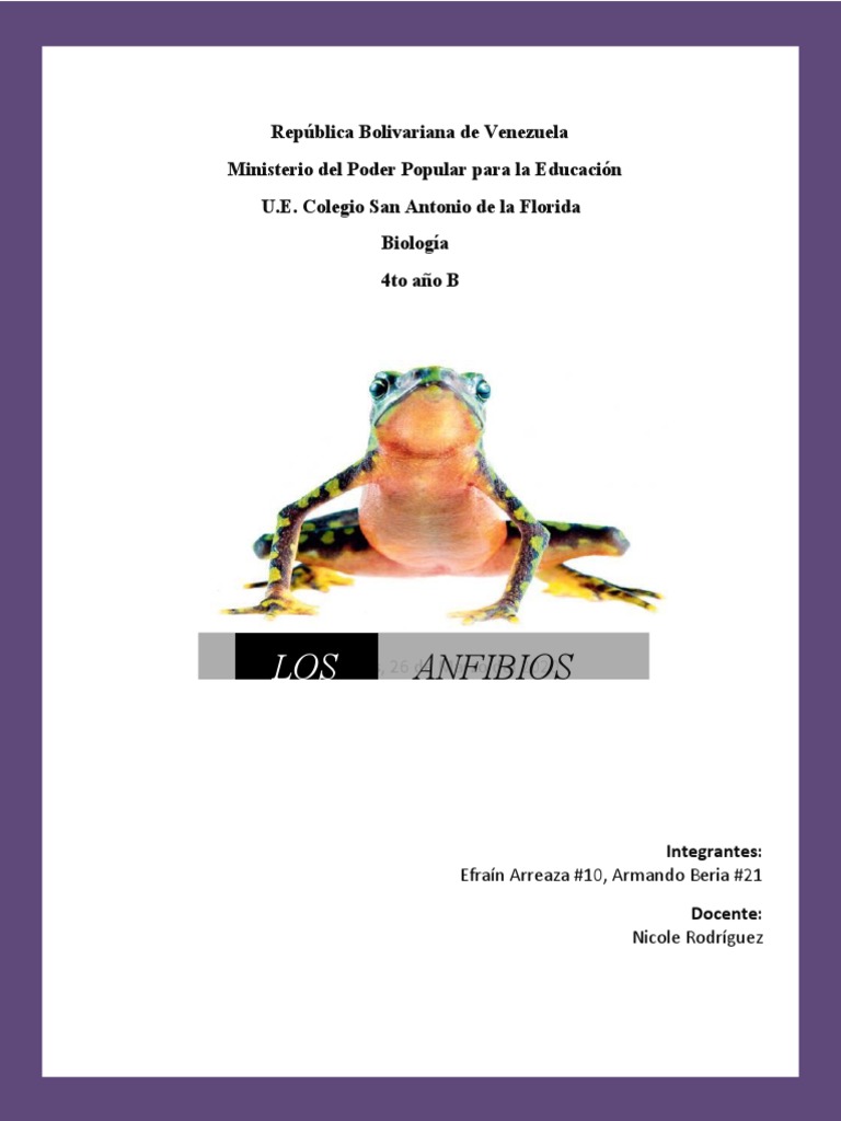 Los Anfibios PDF | PDF | Anfibio | Organismos