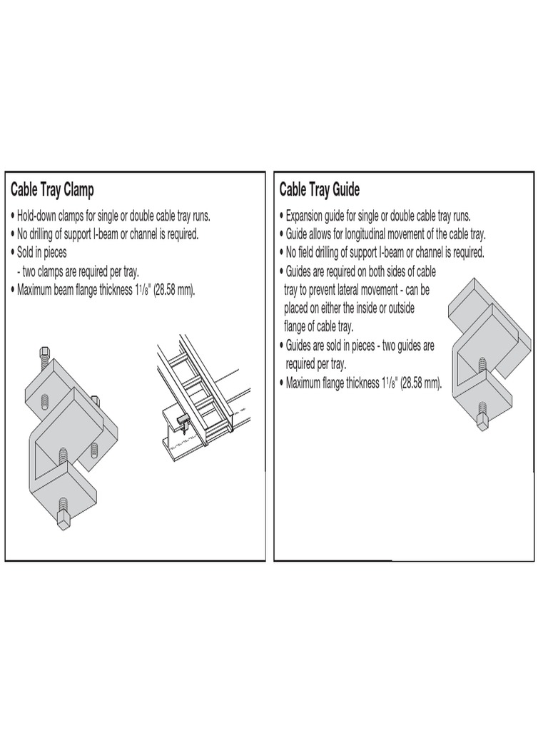 Cable Tray Guide Cable Tray Clamp | PDF