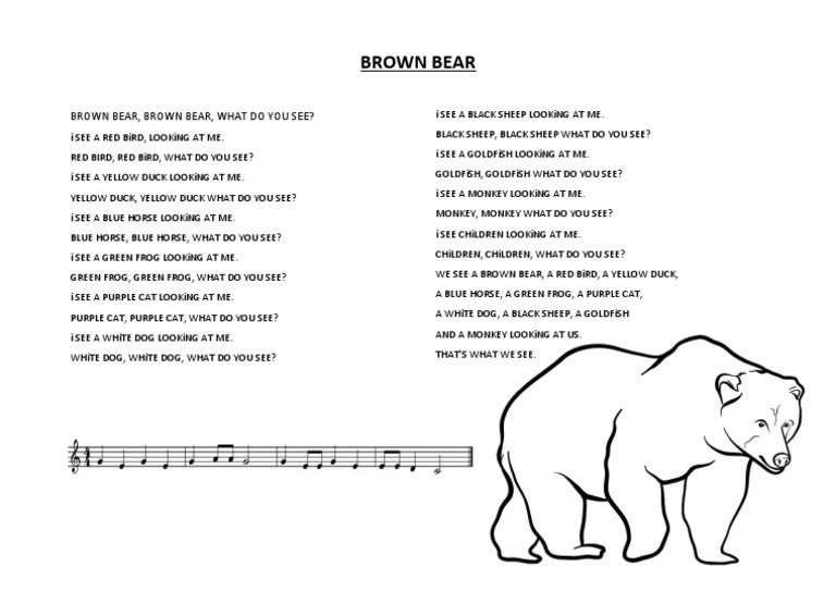 Brown Bear: Brown Bear, Brown Bear, What Do You See? | PDF