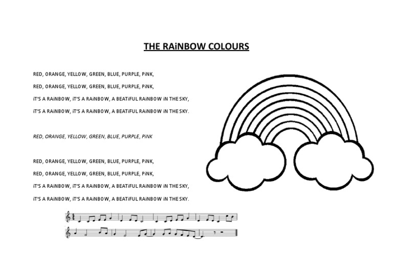 The Rainbow Colours: Red, Orange, Yellow, Green, Blue, Purple, Pink | PDF