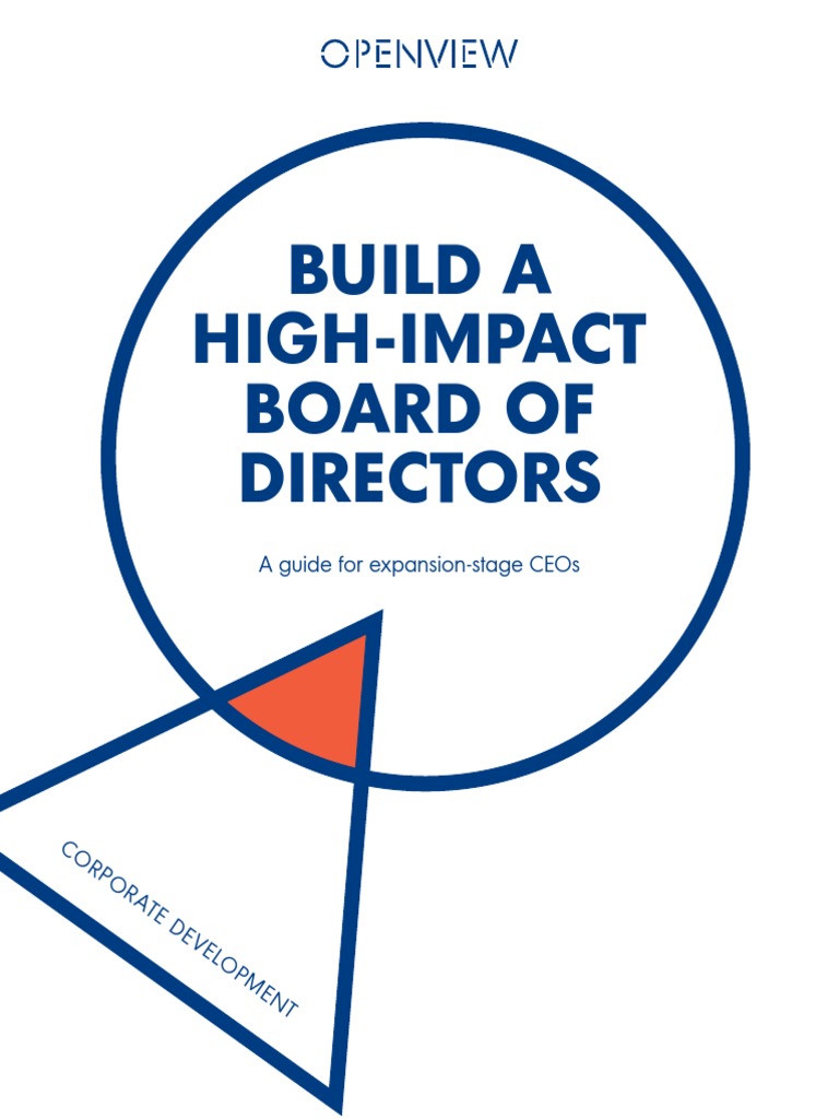 Build A High-Impact Board of Directors: A Guide For Expansion-Stage ...