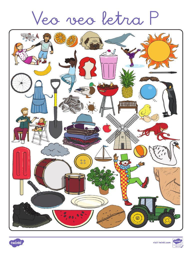 Juego de Veo Veo con letra P | PDF