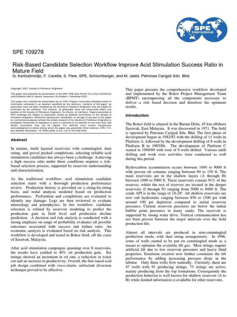 Acid Risk Assessment | PDF | Monte Carlo Method | Petroleum Reservoir