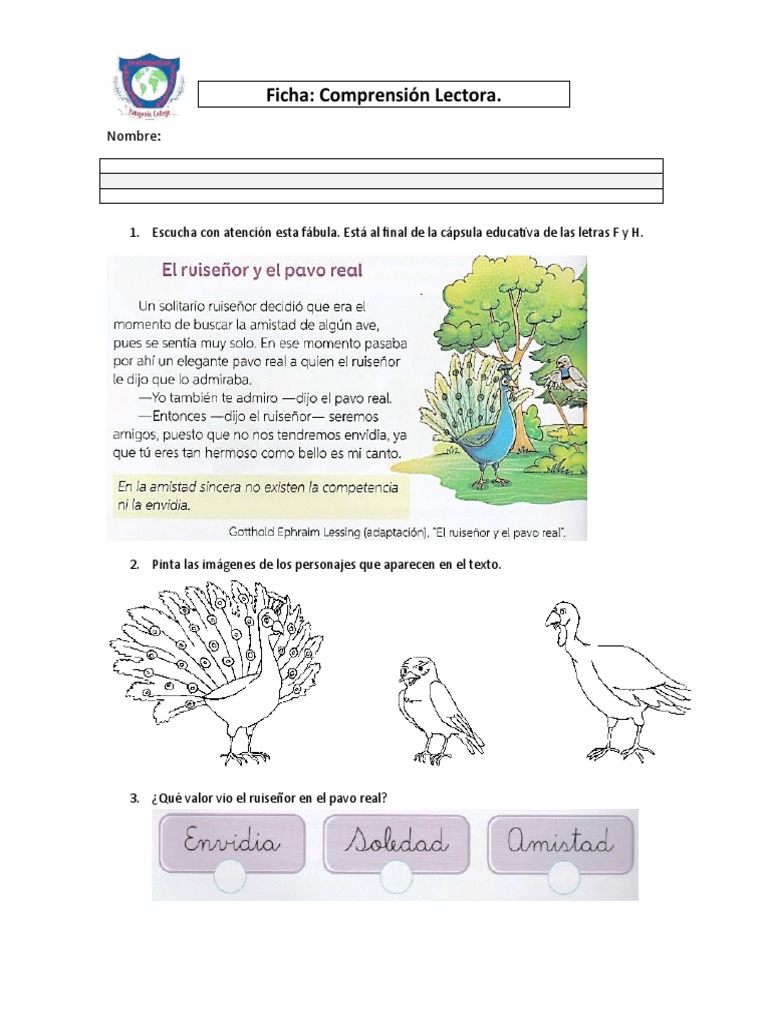 Fábula del Ruiseñor y el Pavo Real | PDF | Ficción general