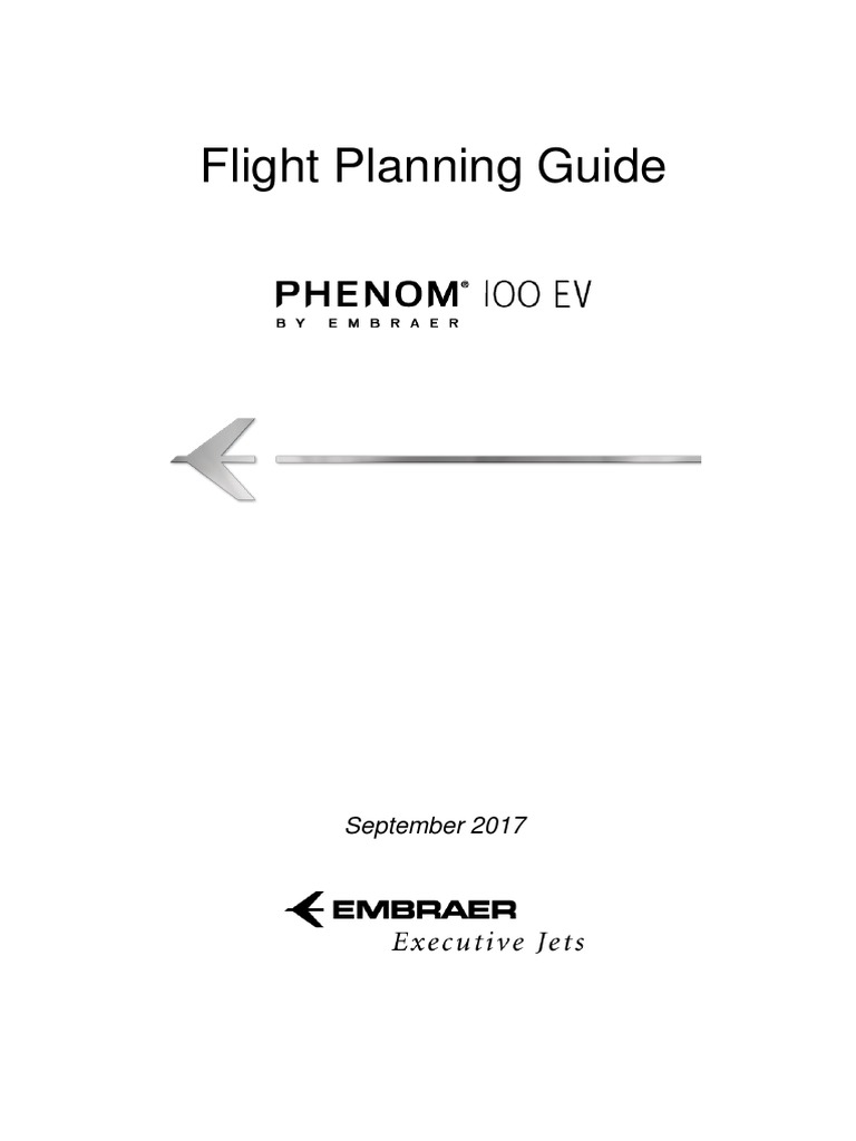 Flight Planning Guide Embraer Phenom 100EV | PDF | Takeoff | Instrument ...