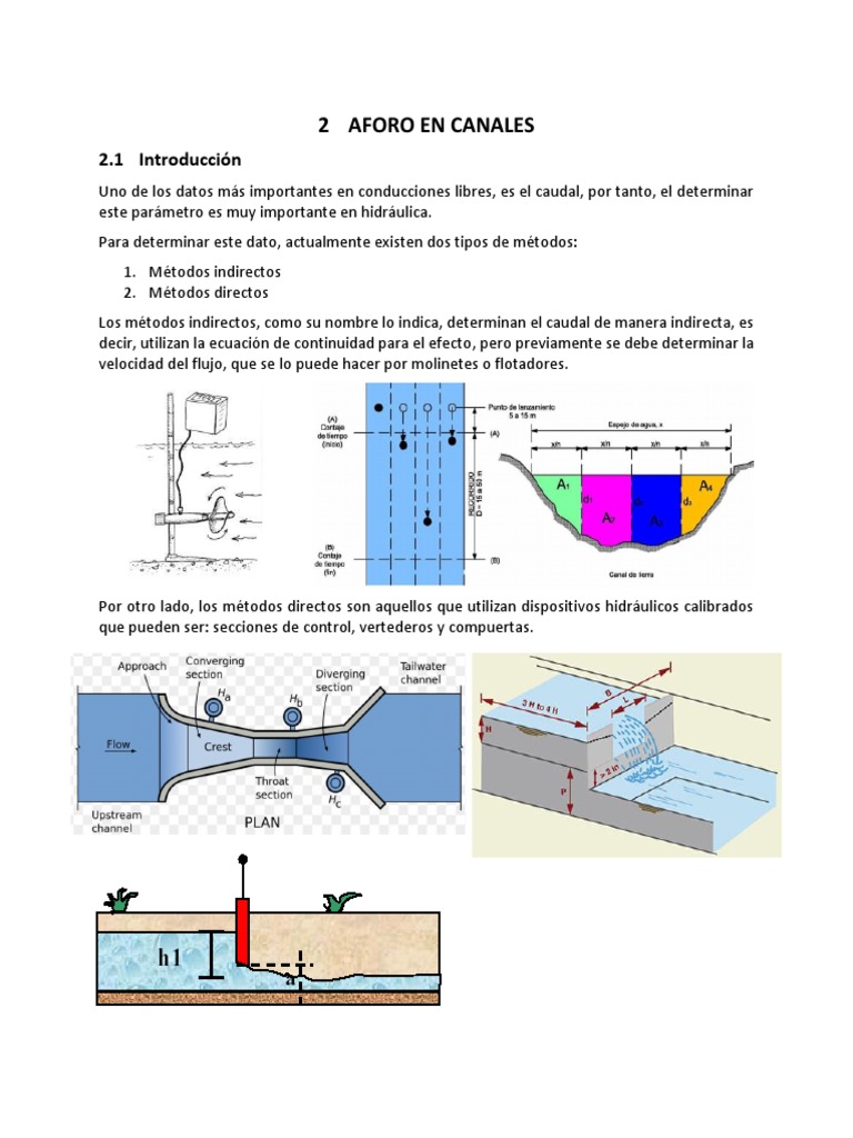 Métodos de Aforo en Canales de Nado | PDF | Descarga (hidrología ...