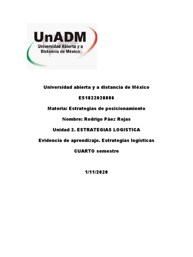 Iesp U2 Ea RPR | PDF | Calidad (comercial) | Logística