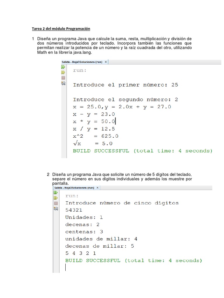 Tarea 2 Programación - Ejercicios | PDF