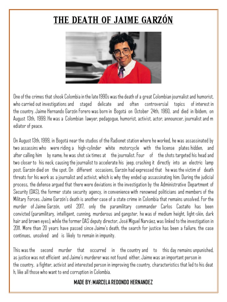 The Death of Jaime Garzón | PDF