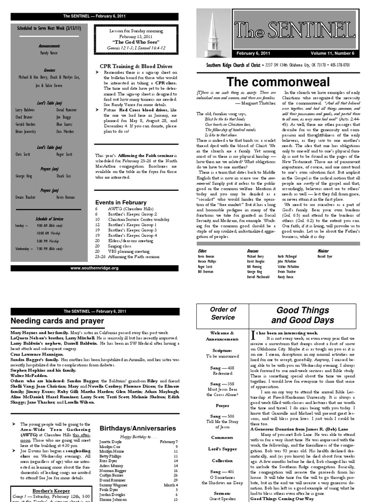 The Commonweal | PDF | Religious Behaviour And Experience | Religious ...