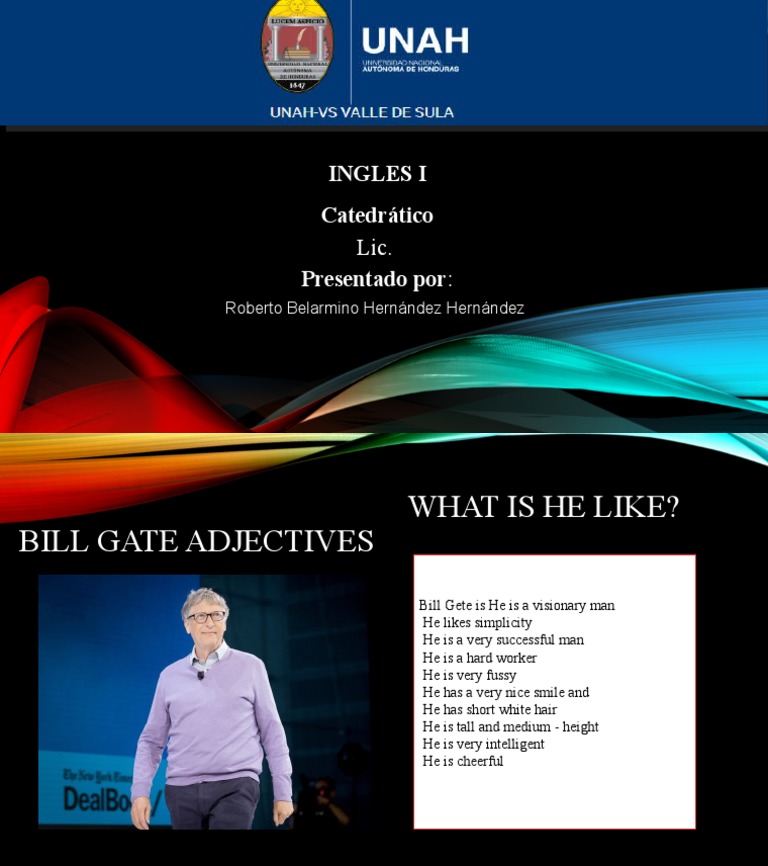 Bill Gates: Descriptive Adjectives | PDF