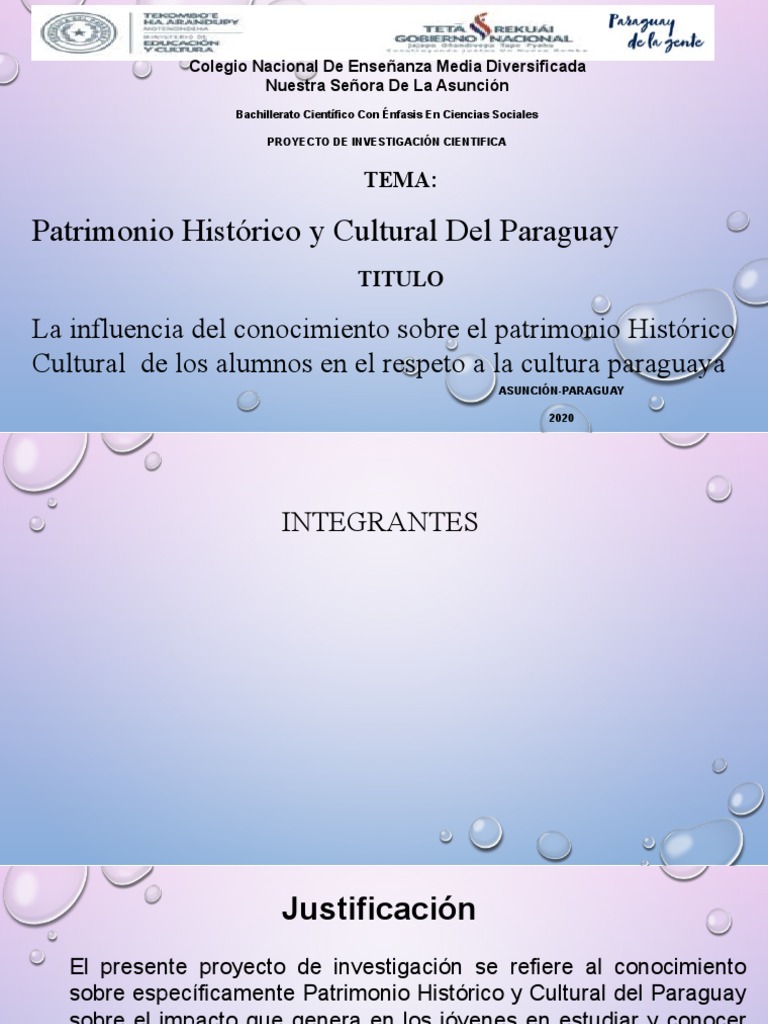 Proyecto Cientifico - Patrimonio C. 3º C | PDF | Patrimonio cultural ...