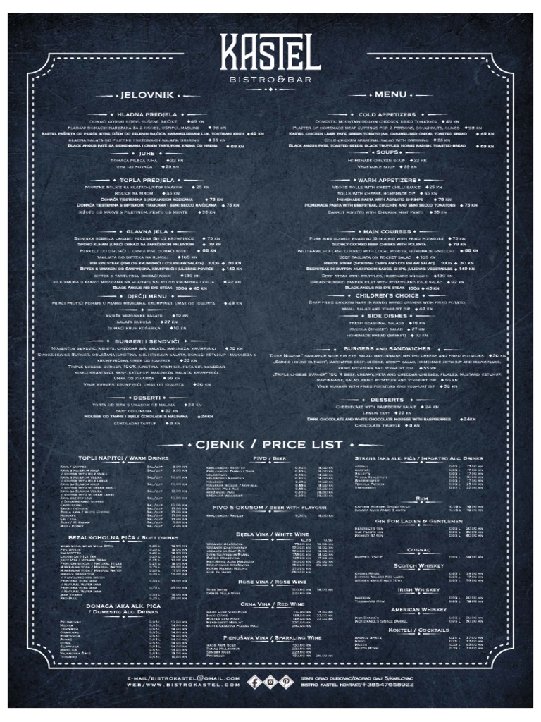 Kastel Menu A4 | PDF
