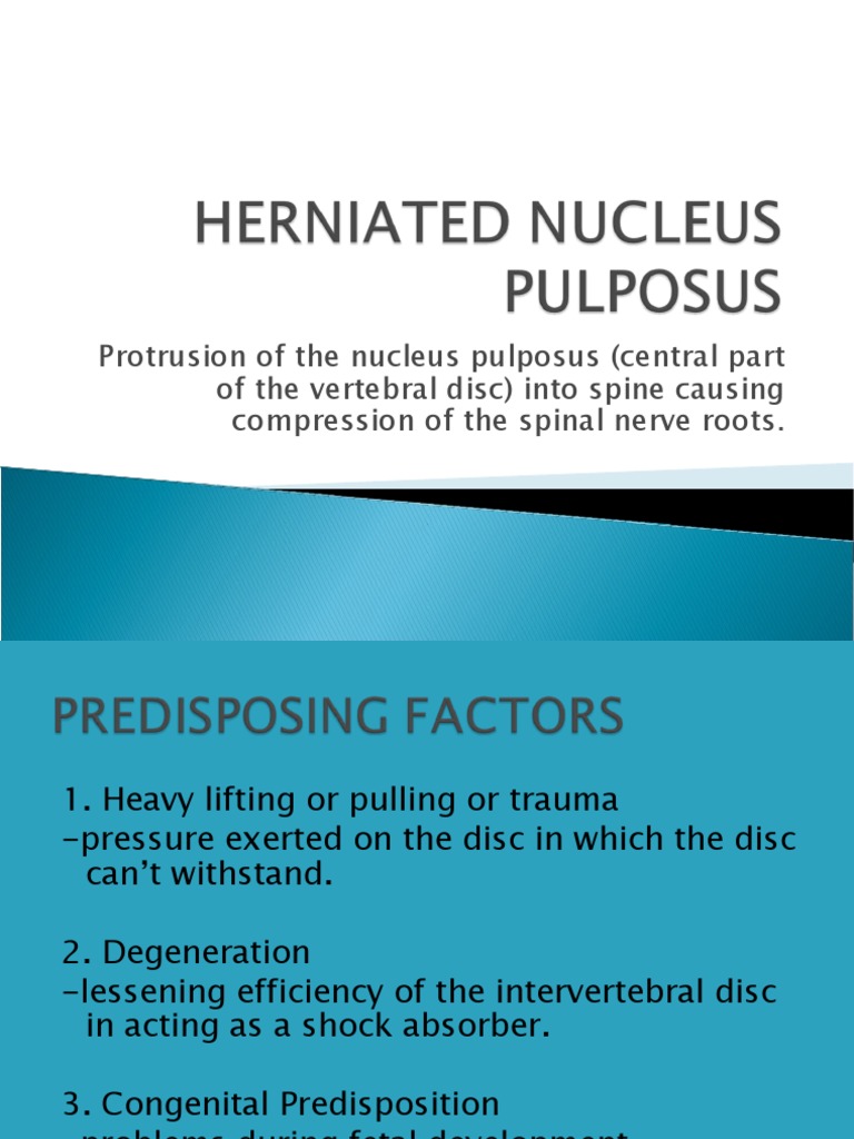 Herniated Nucleus Pulposus | PDF