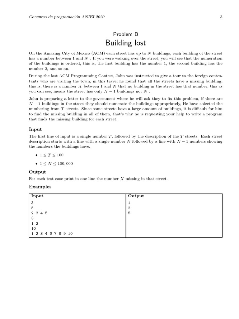 Finding Missing Building Numbers in Streets | PDF