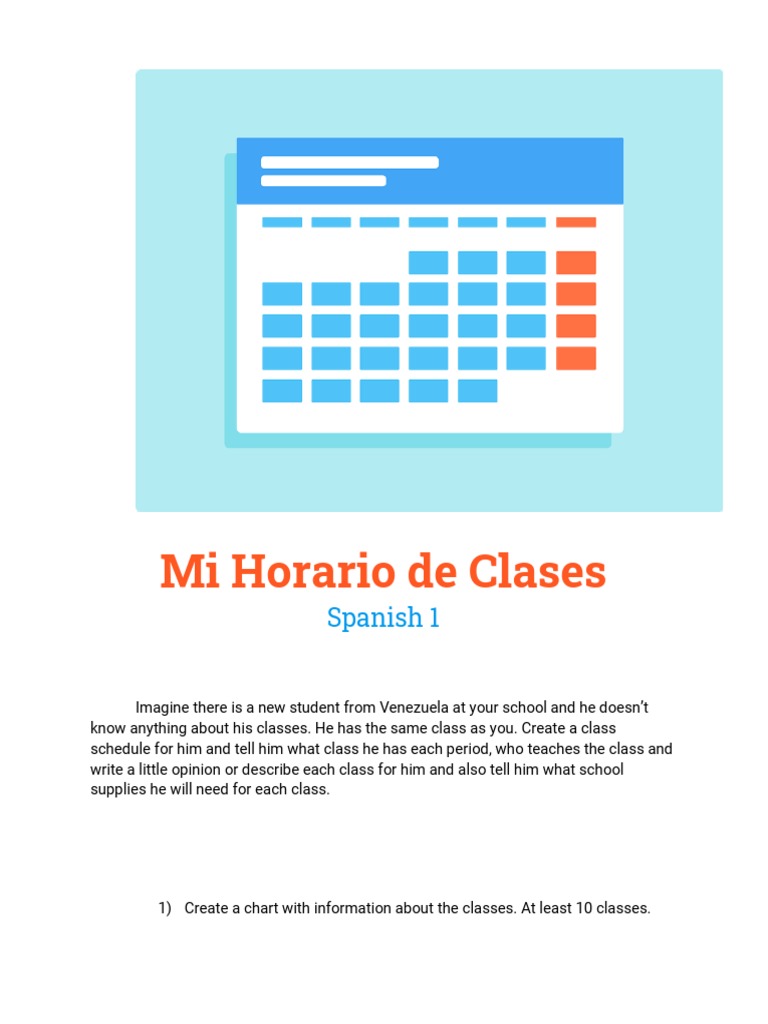Mi Horario de Clases | PDF