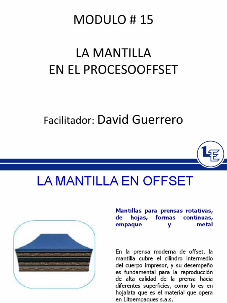Mantilla en Prensas Offset: Guía Técnica | PDF | Tornillo | Metalurgia