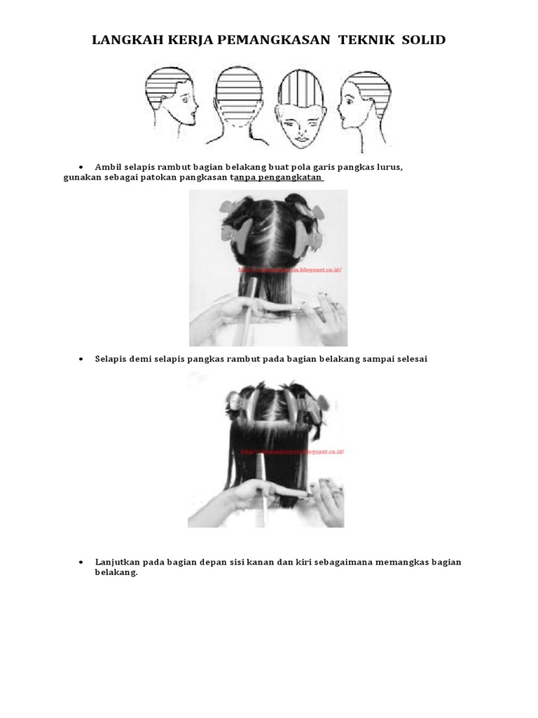 Langkah Kerja Pemangkasan Teknik Solid | PDF