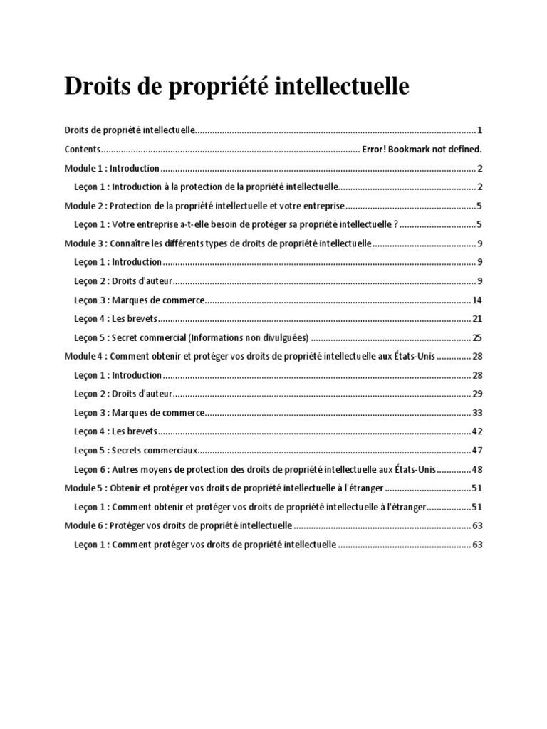 IPR Training French PDF | PDF | Propriété intellectuelle | Marque déposée