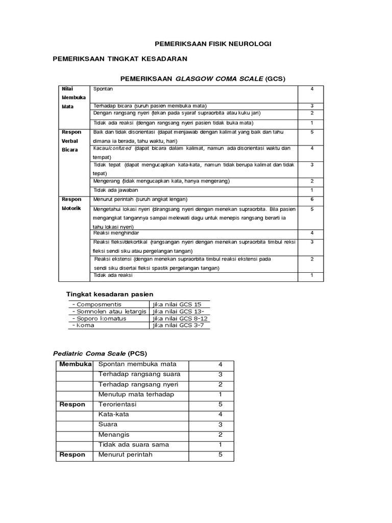 Pemeriksaan Neurologi | PDF