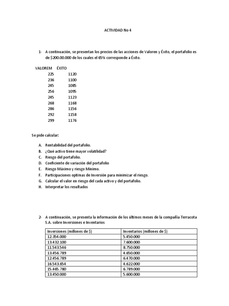 Cuarta Actividad Tdber-1 | PDF | Desviación Estándar | Análisis estadístico