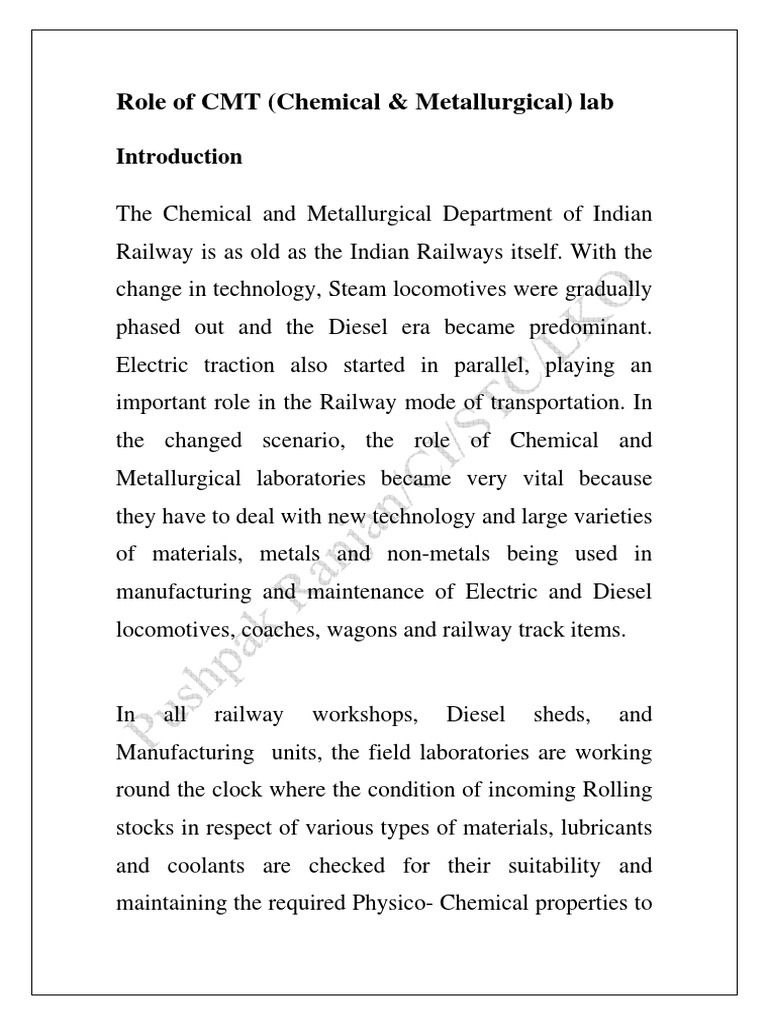 CMT Lab Function | PDF | Rail Transport | Nondestructive Testing