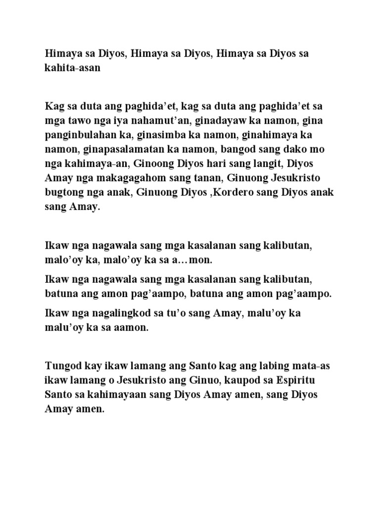 Himaya Sa Diyos | PDF