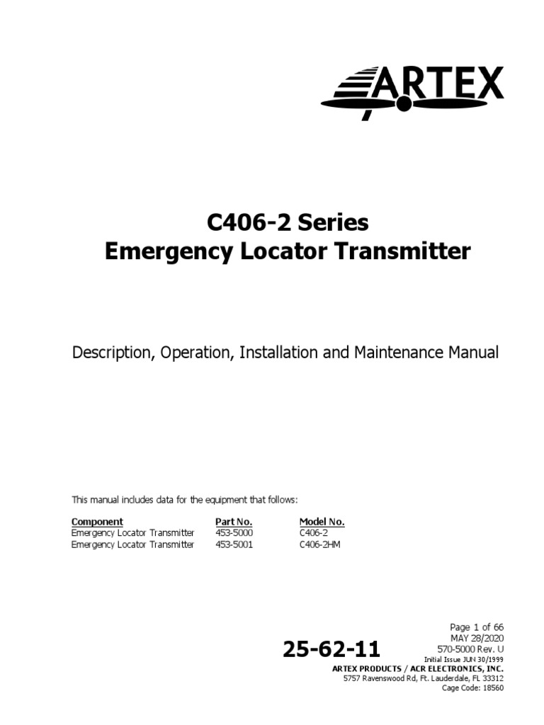 Artex 406-2 Maintenance Manual | PDF | Electromagnetic Interference ...