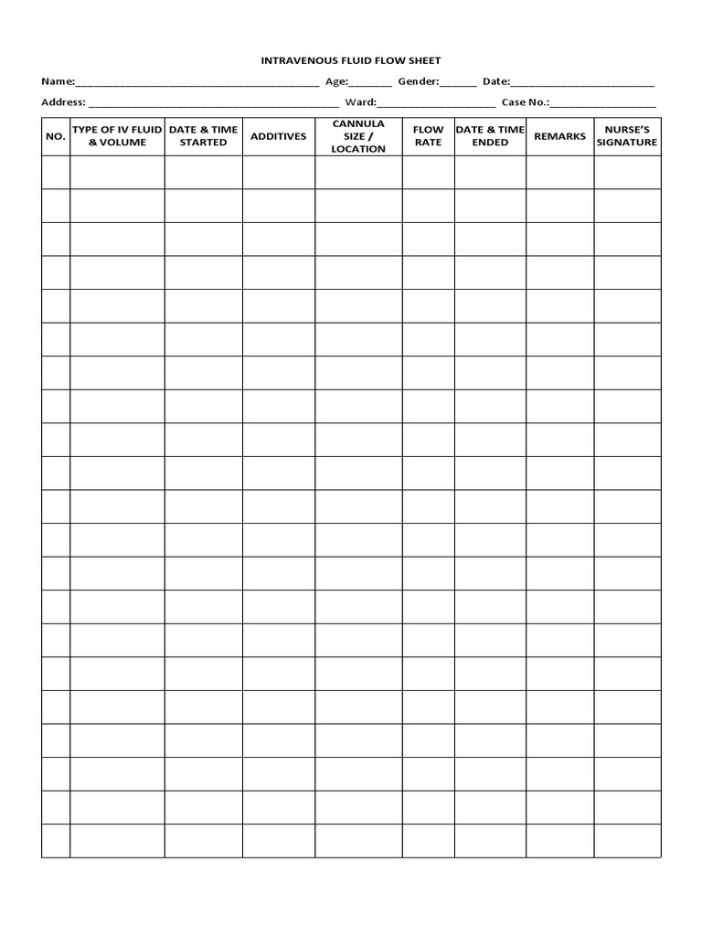Ivf Flow Sheet | PDF