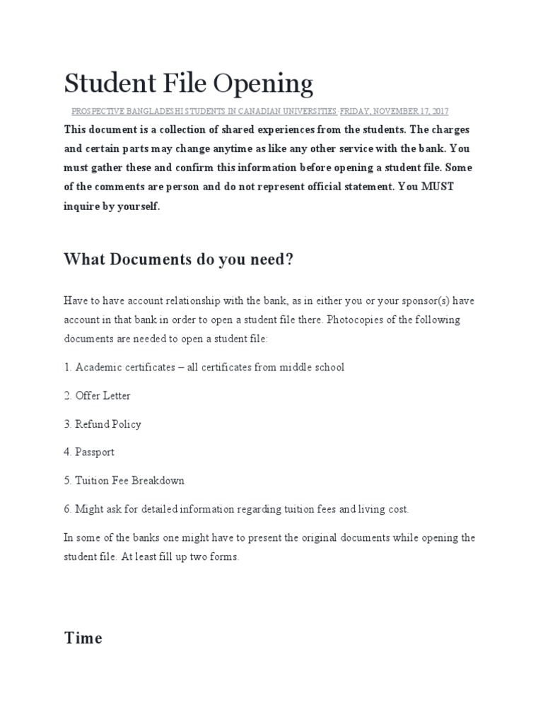 Opening a DBBL Student Account Guide | PDF | Fee | Banks