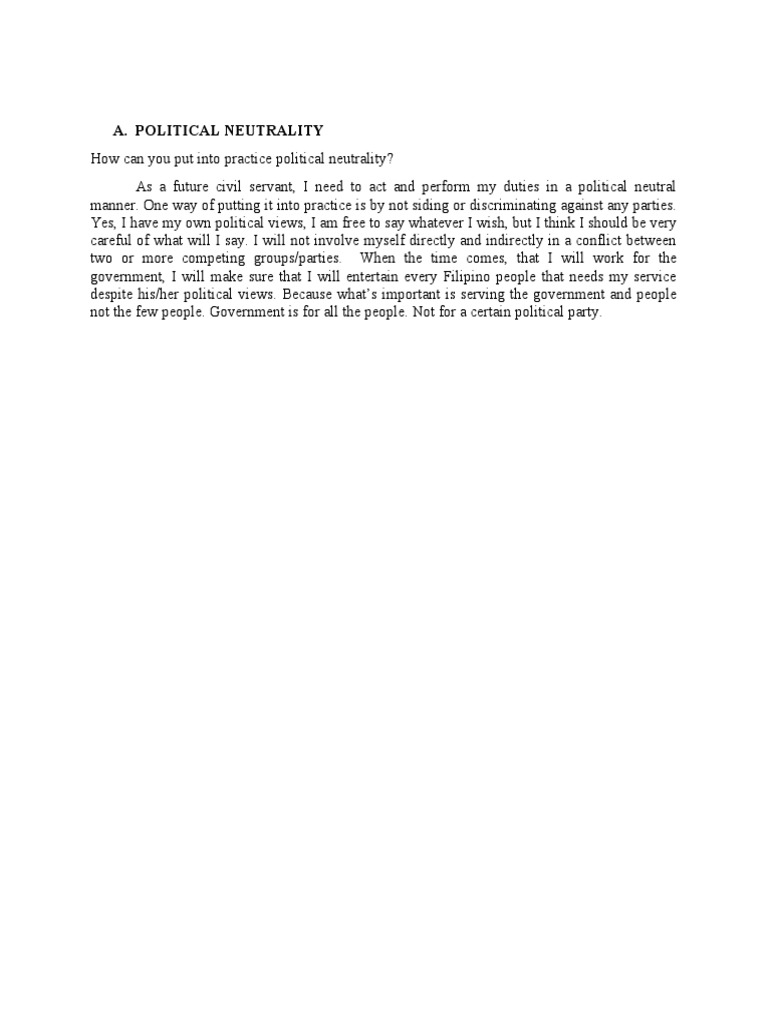 Political Neutrality | PDF | Politics | Social Science