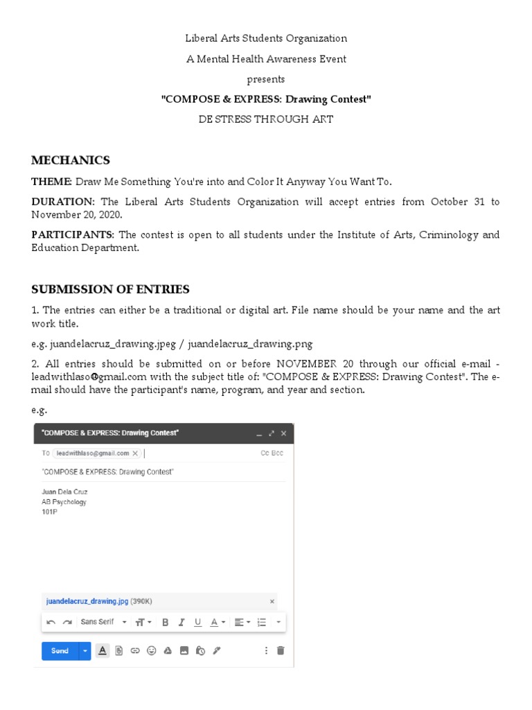 Drawing Contest Mechanics DRAFT | PDF