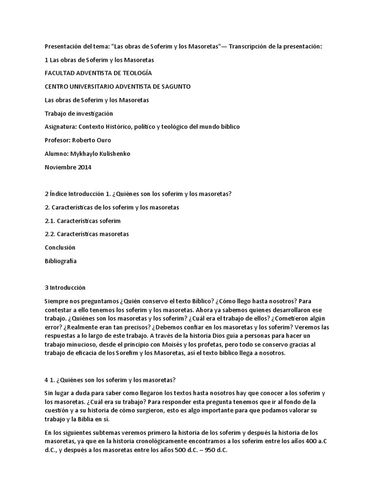 Los Soferim | Descargar gratis PDF | Tora | Biblia hebrea