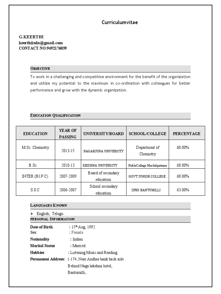 Divya Keerthi Resume New | PDF