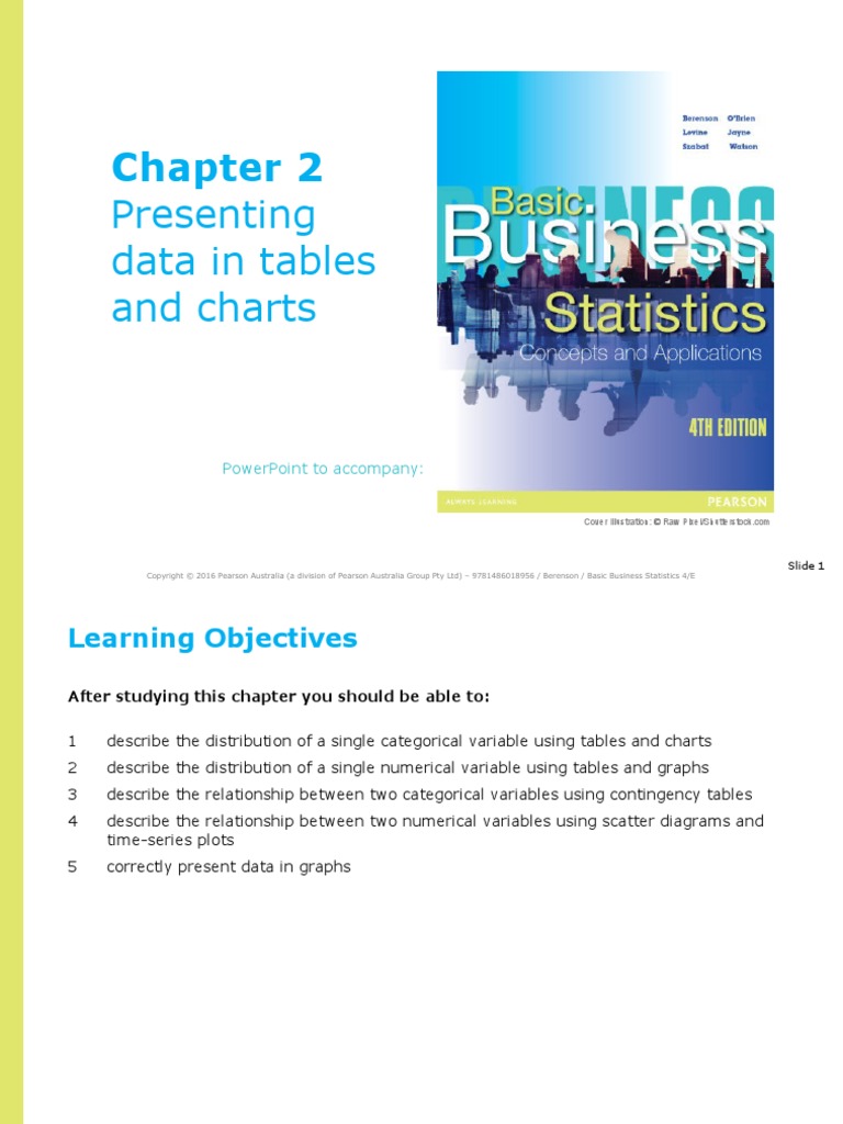 Presenting Data in Tables and Charts: Powerpoint To Accompany | PDF | Scatter Plot | Histogram