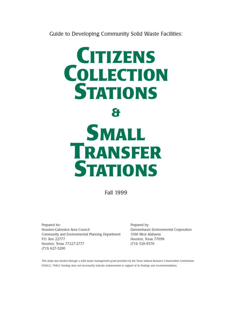 CITIZENS COLLECTION STATIONS Waste | PDF | Waste Management | Landfill