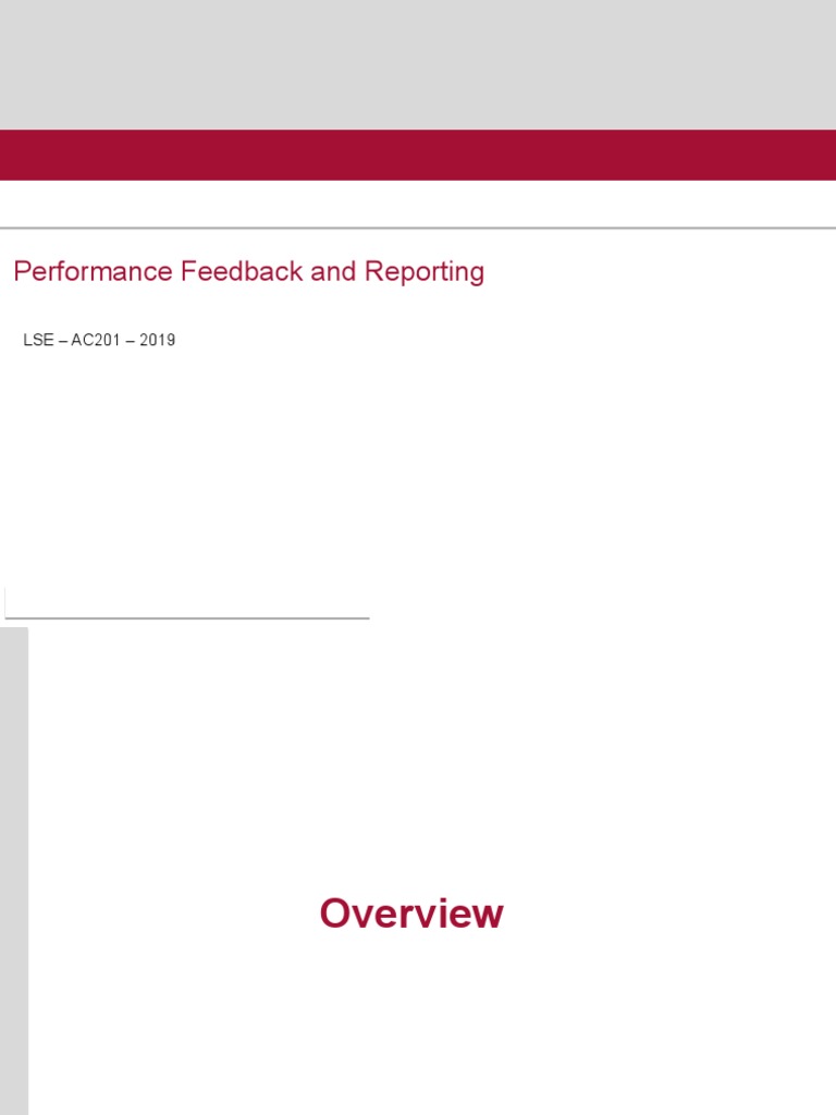 Performance Reporting and Feedback | PDF | Motivation | Motivational