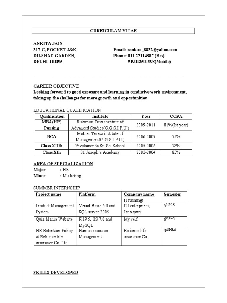 Ankita Resume | PDF | Computing | Software
