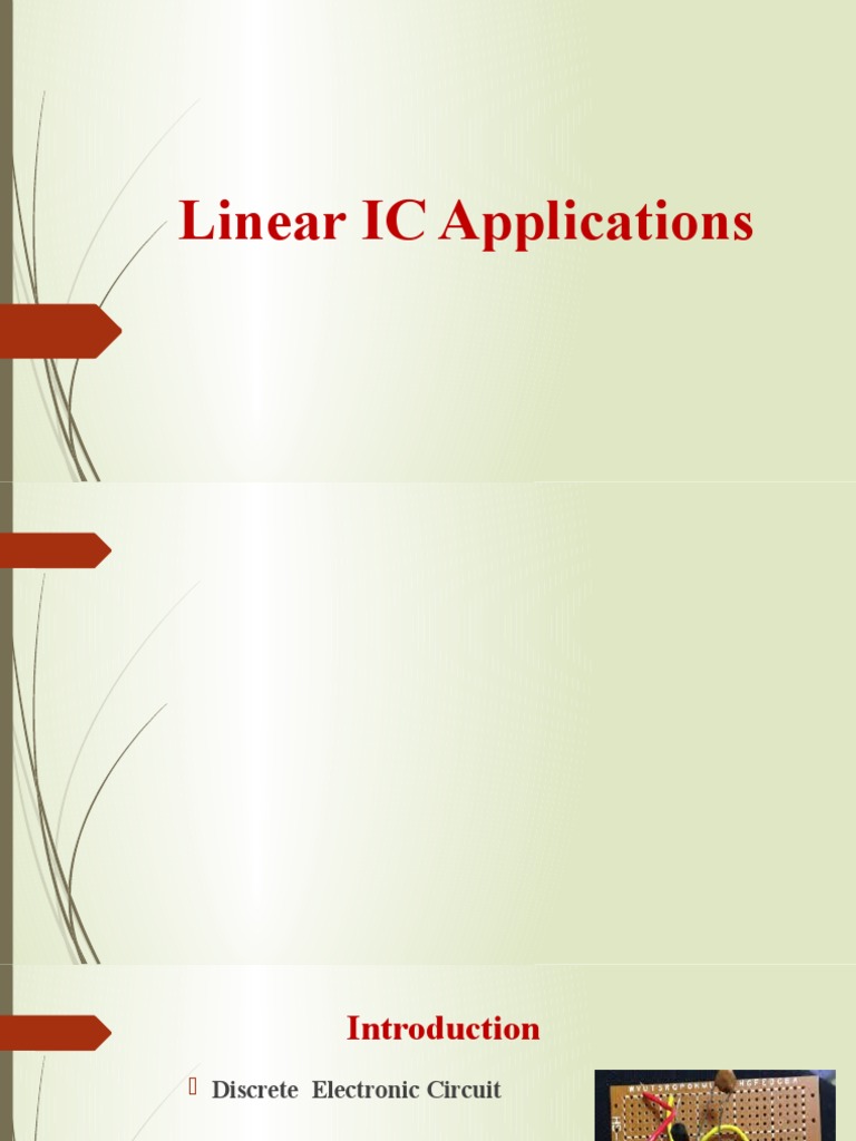 Linear IC Applications - Introduction Class | PDF | Integrated Circuit | Operational Amplifier