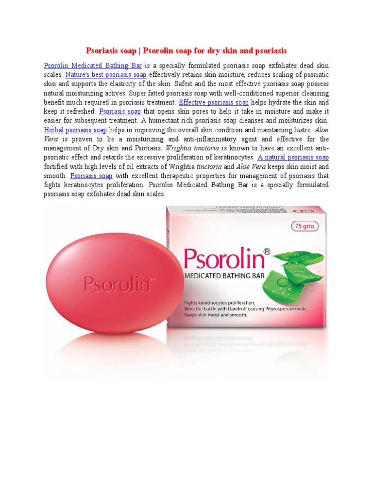Psoriasis Soap - Psorolin Soap For Dry Skin and Psoriasis | PDF ...