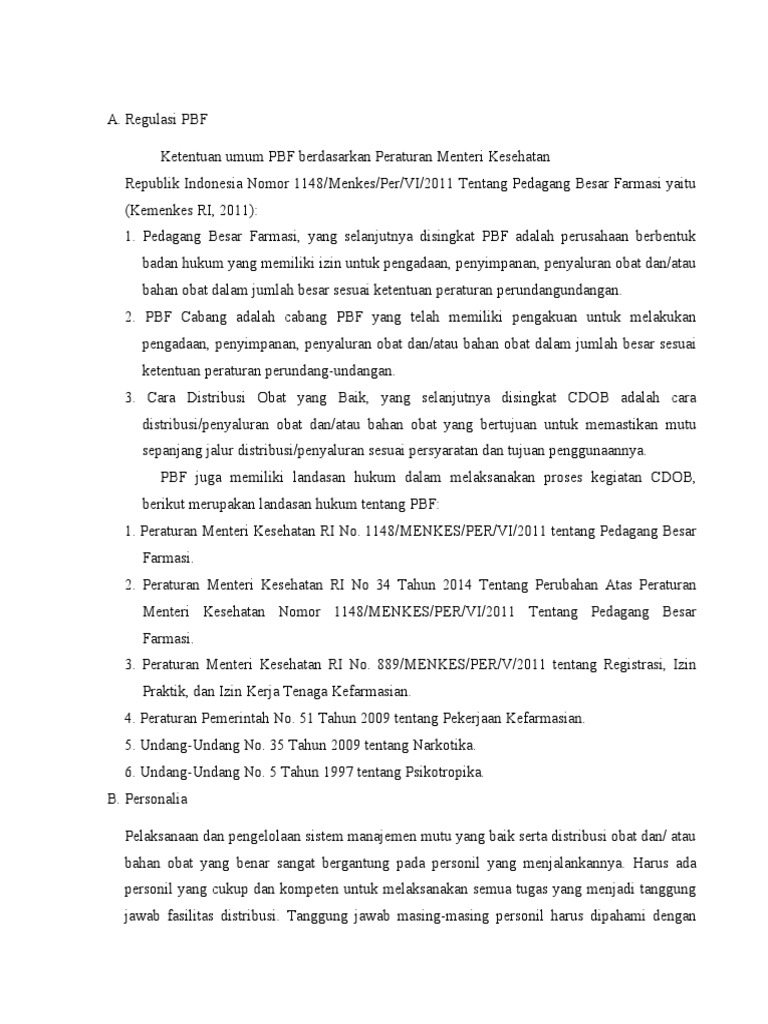 Laporan New PBF | PDF