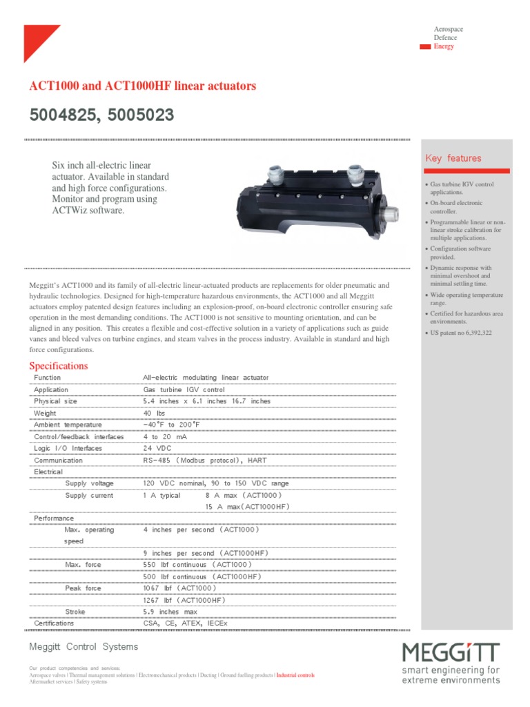 ACT1000 Linear Actuator Final | PDF | Actuator | Control Theory